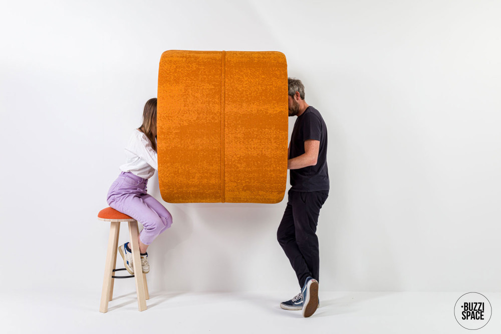 Quiet Mark | BuzziSpace BuzziRing Wall Mounted Acoustic Enclosure